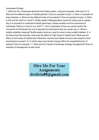 Landscape Ecology 1 What are the 3 landscape elements and b.pdf