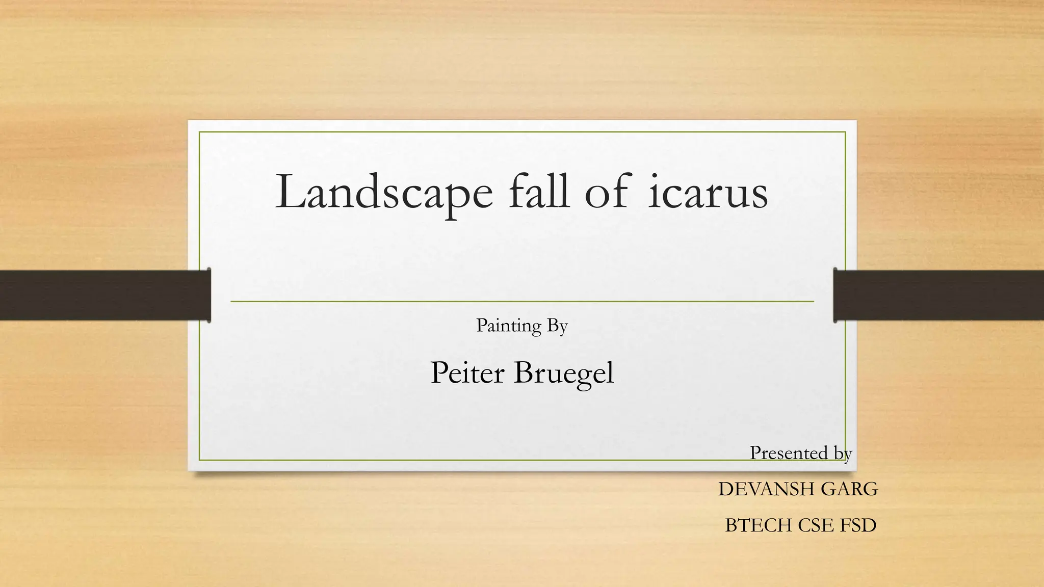 Landscape fall of icarus and doughlas story | PPTX
