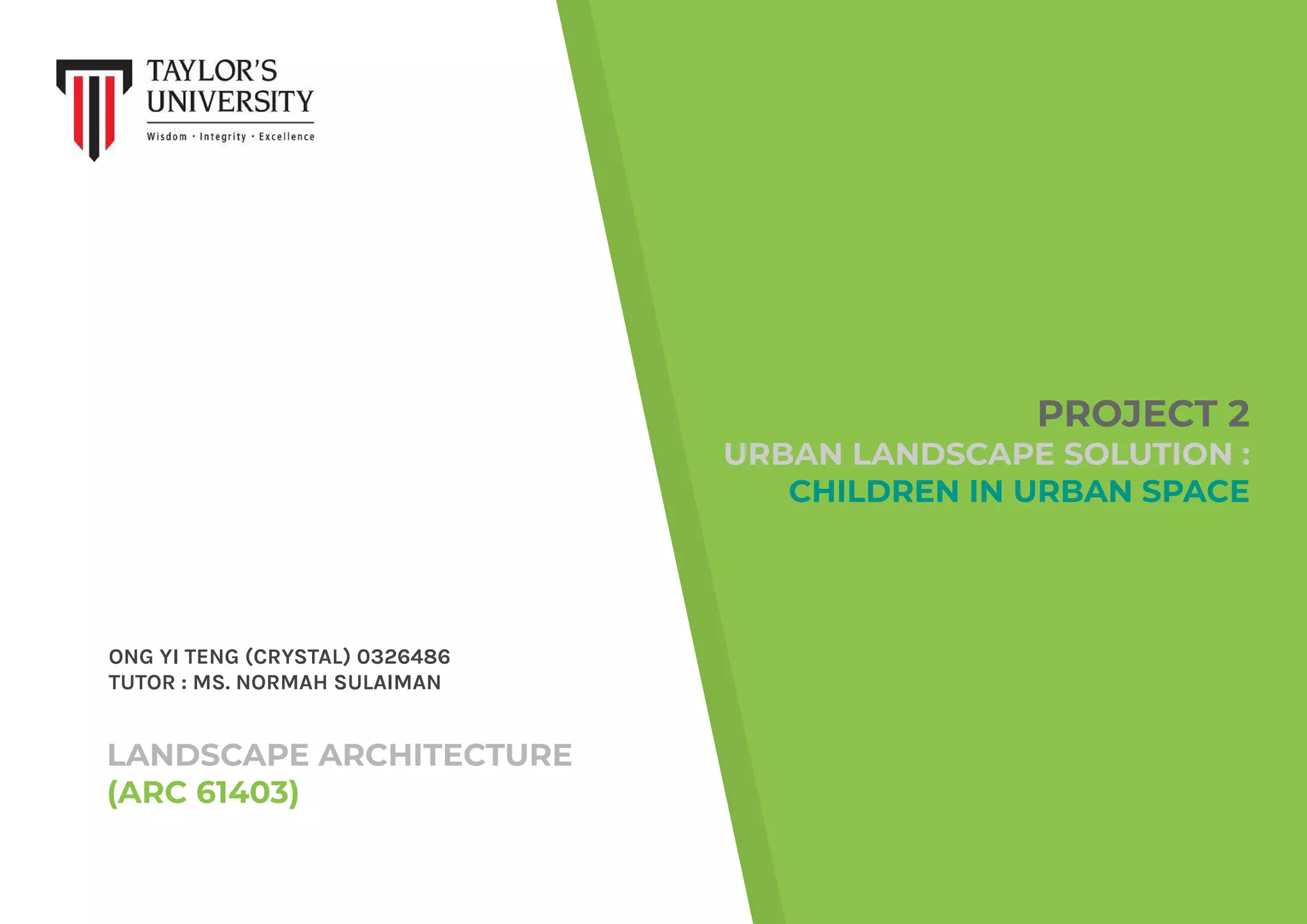 Landscape Architecture Project 2 | PDF | Daycare and Pre-School | Parenting