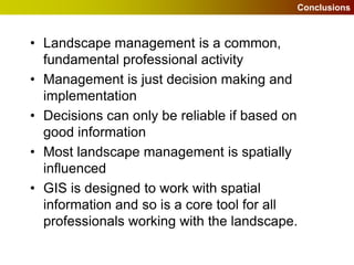Landscape management with GIS | PPTX