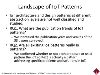 Landscape of IoT and Machine Learning Patterns | PDF