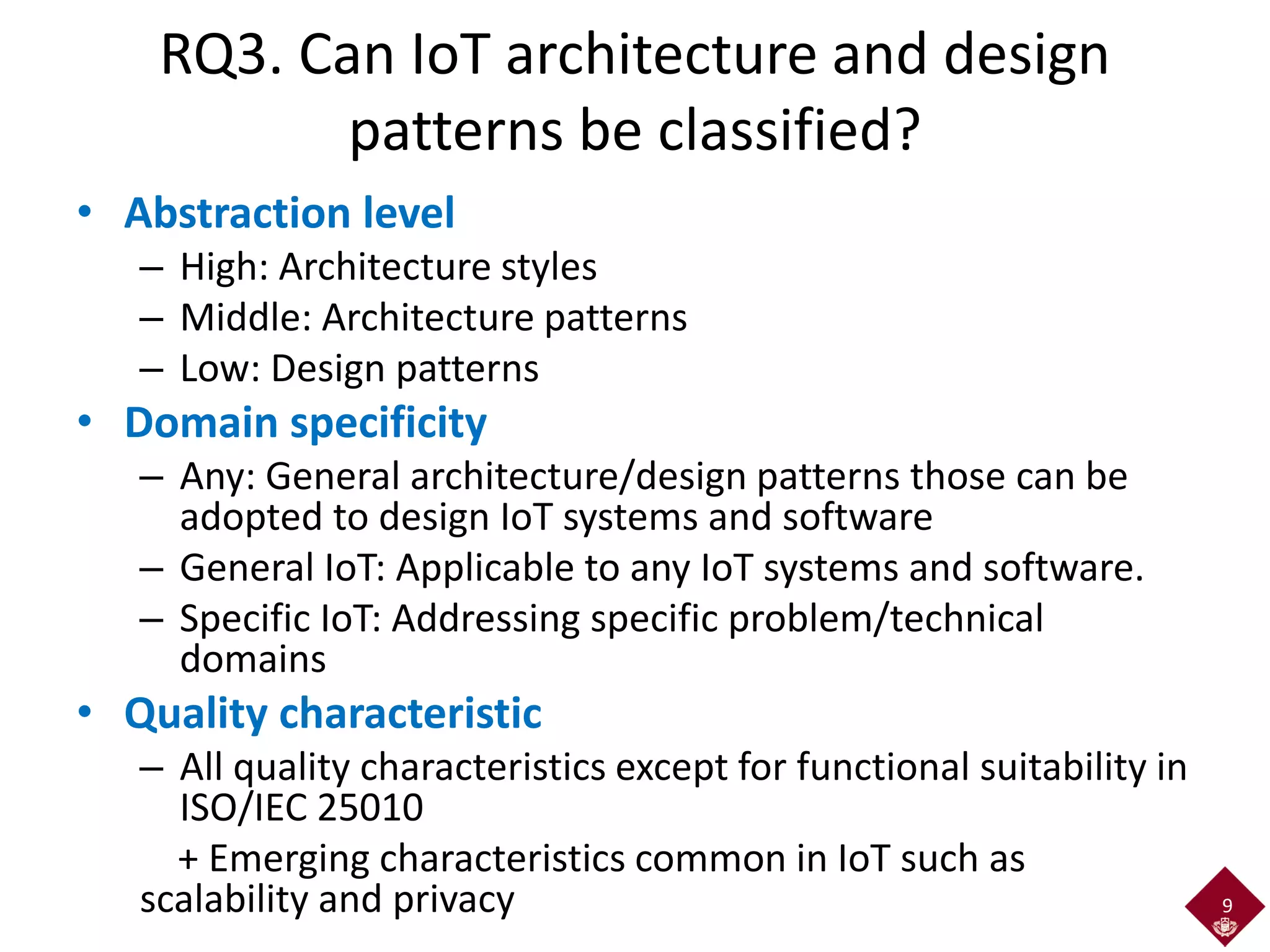 Landscape of Architecture and Design Patterns for IoT Systems | PDF ...