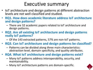 Landscape of Architecture and Design Patterns for IoT Systems | PDF ...