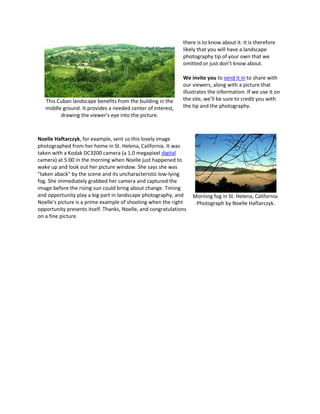 Landscape photography tips and techniques | PDF