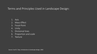 Landscape design principles | PPTX