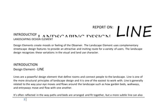 Landscape Design Elements - Line | DOCX