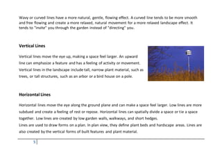 Landscape Design Elements - Line | DOCX