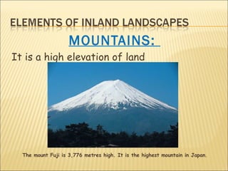 Inland Landscapes | PPT | Geography | Science