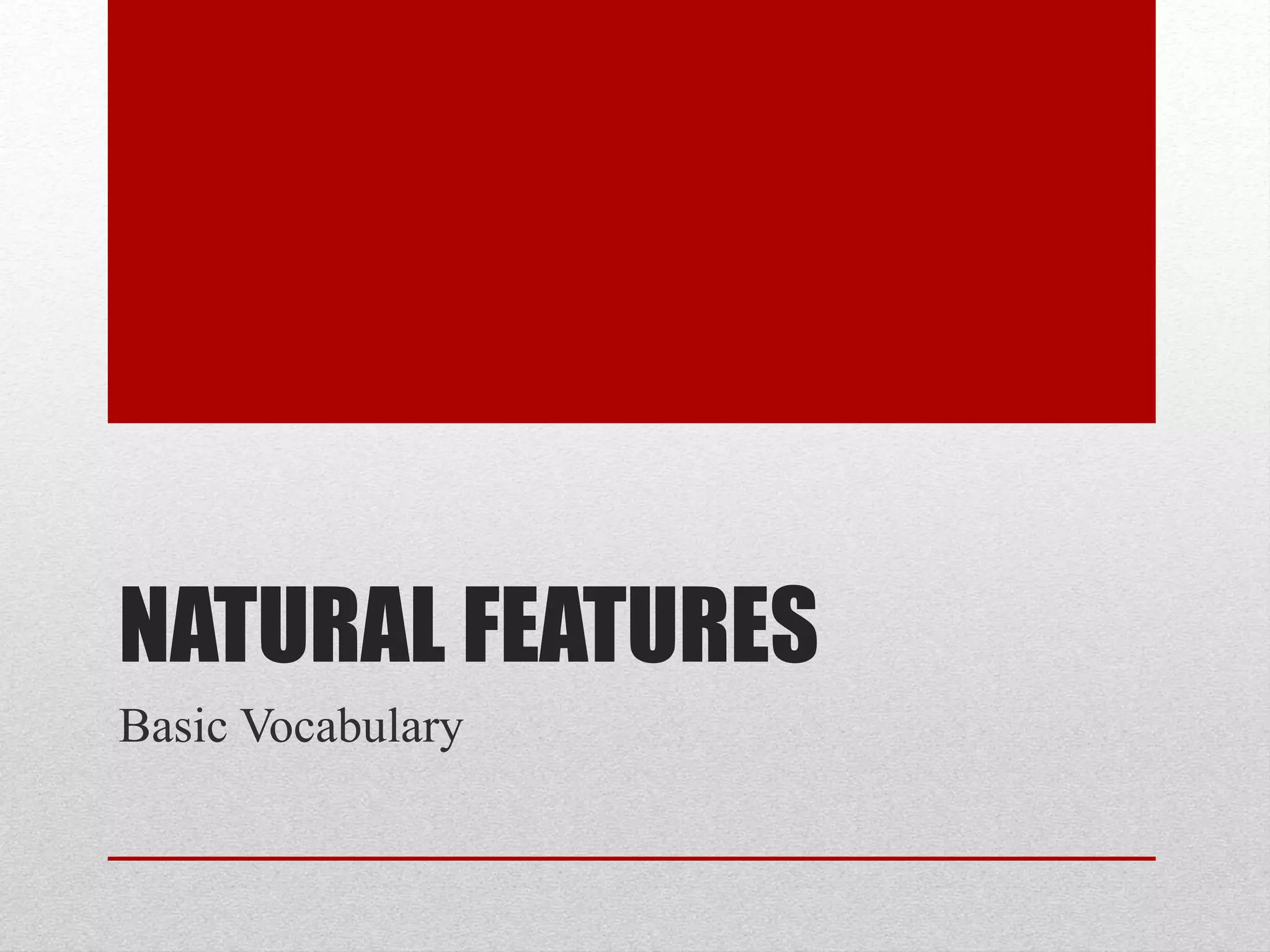 ESL Landscape Vocabulary | PPTX