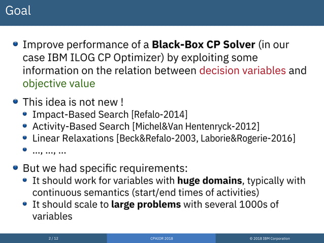 Objective Landscapes for Constraint Programming | PPT