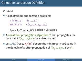 Objective Landscapes for Constraint Programming | PPT