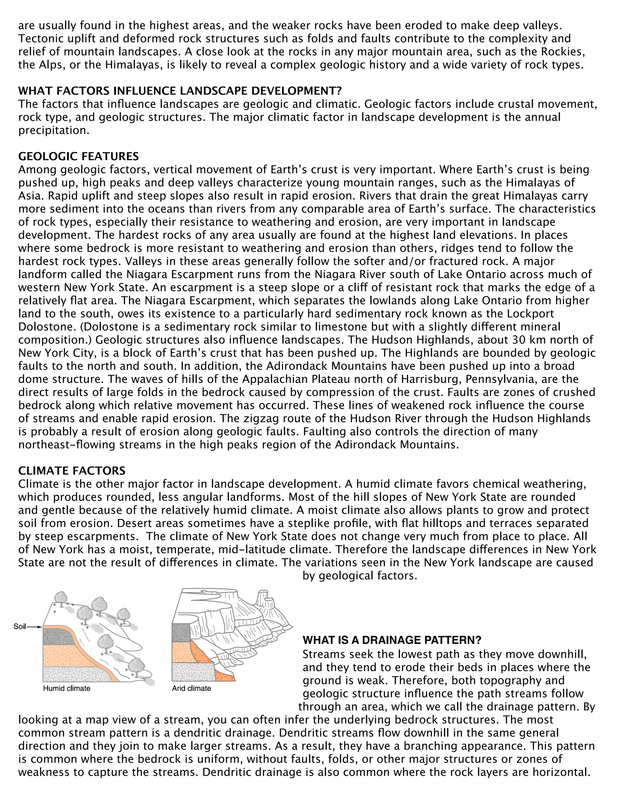 Landscapes and drainage patterns | PDF