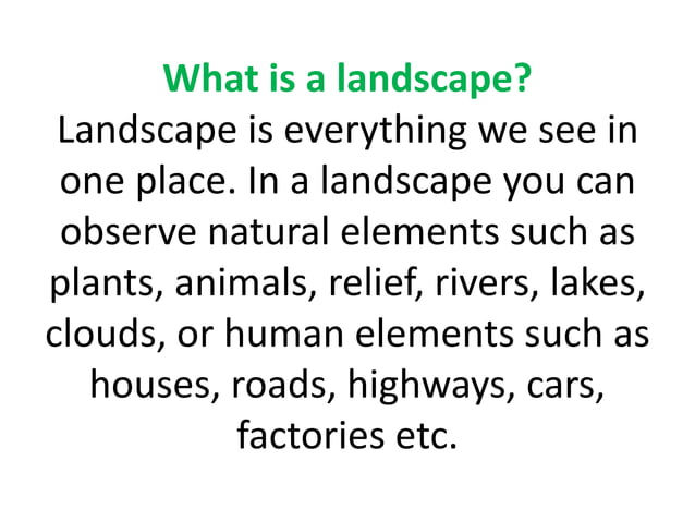 Landscapes around the world. | PPTX | Geography | Science