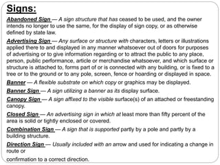 Landscape signs and outdoors | PPT