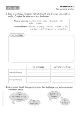 Landscapes worksheet 6.2 | PDF