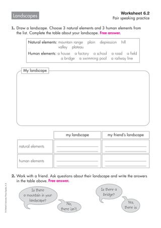 Landscapes worksheet 6.2 | PDF