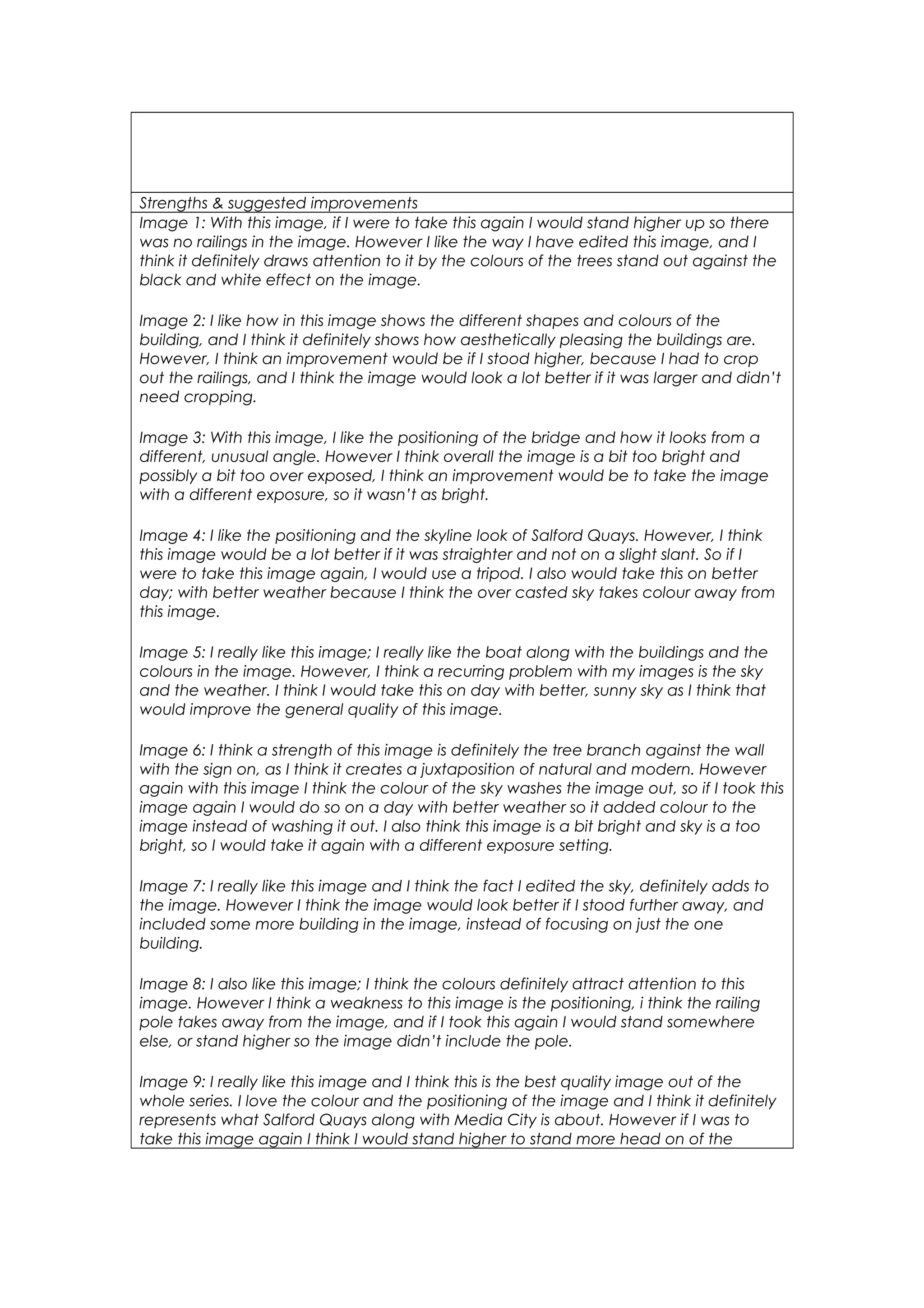 Landscape task 4 final images review work sheet | DOC