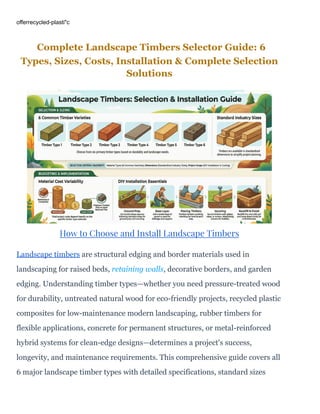 Complete Guide to Choosing and Installing Landscape Timbers: Types ...