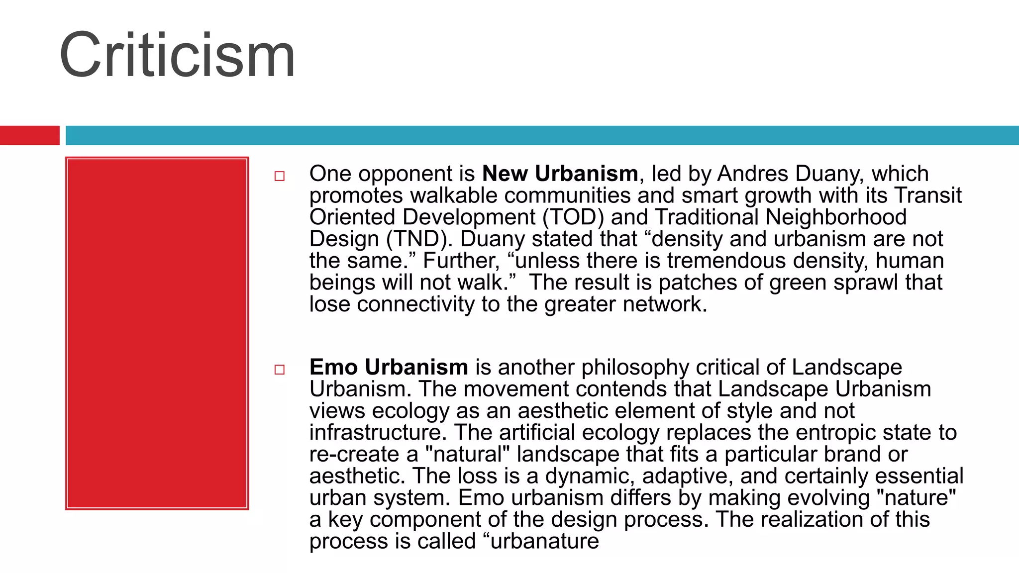 Landscape urbanism | PPTX