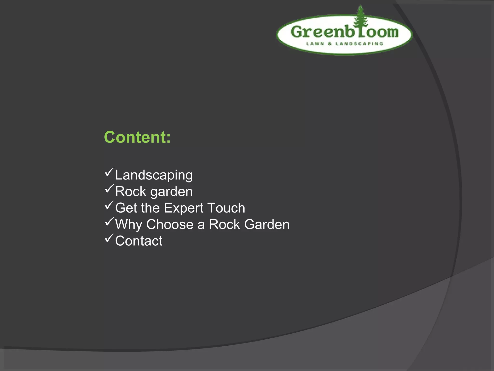 Lands Caping - Rock Garden | PPT