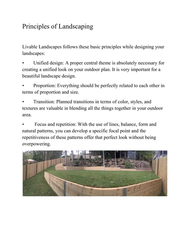 Basic Principles Of Landscaping | PDF
