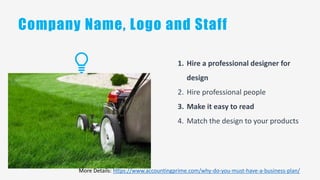 Landscaping business plan | PPTX