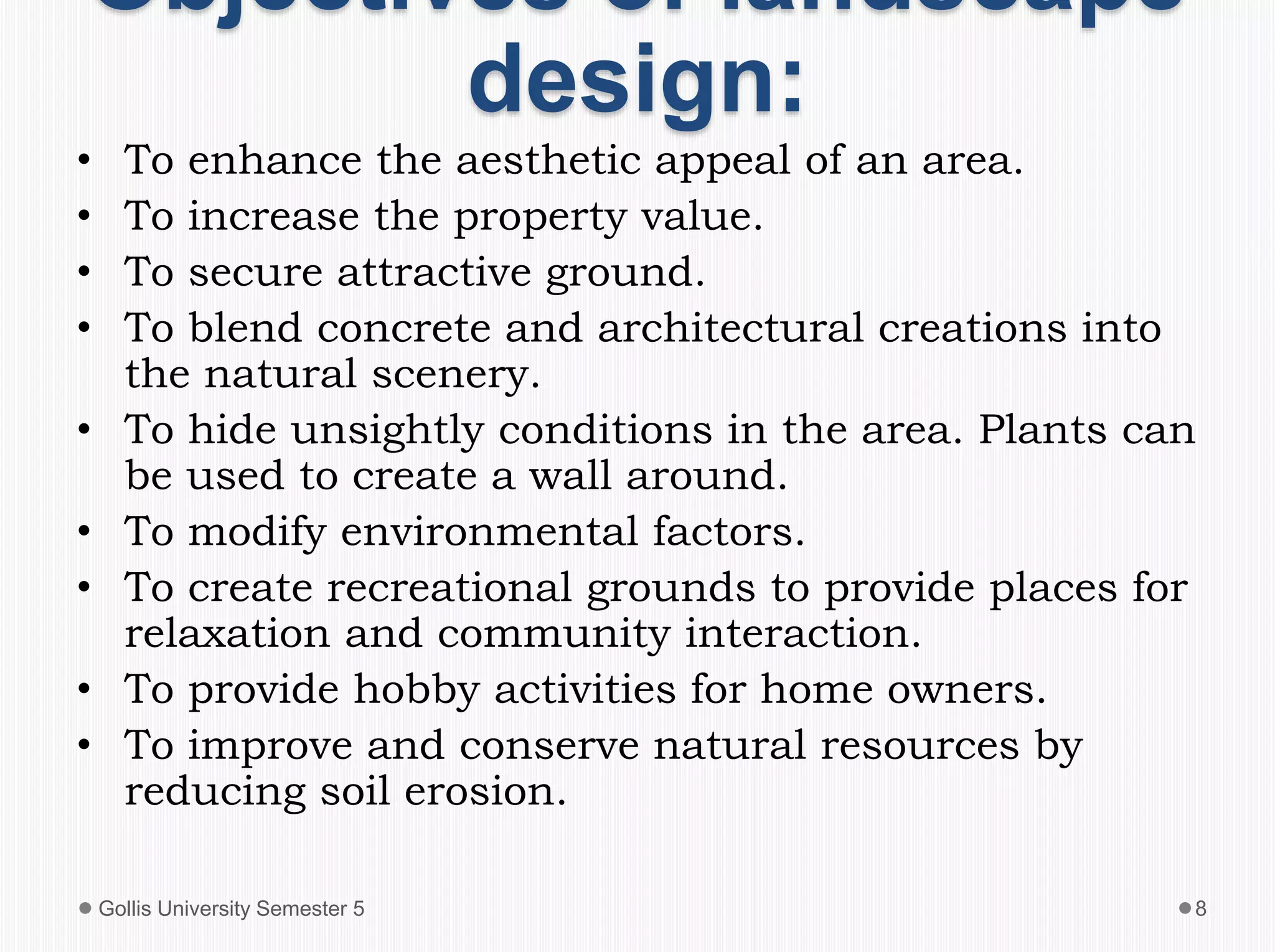 Chapter 1: Introduction of landscape horticulture and it's design | PPTX
