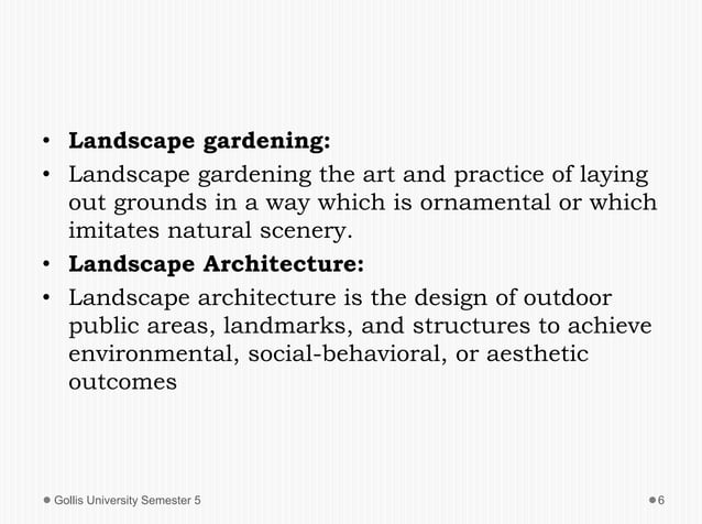 Chapter 1: Introduction of landscape horticulture and it's design | PPTX | Landscaping | Home ...