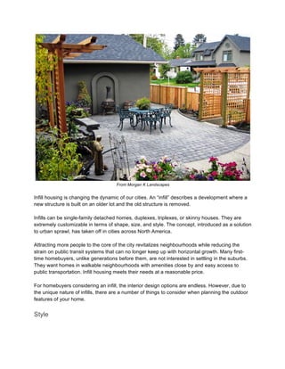 Infill Landscaping Guide | PDF | Gardening | Home & Garden