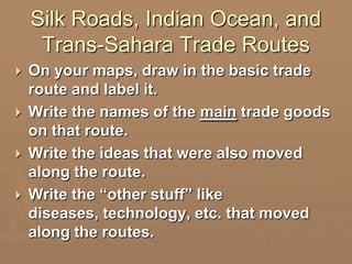 Land, sea, and sand trade | PPT