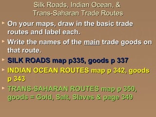 Land, sea, and sand trade | PPT