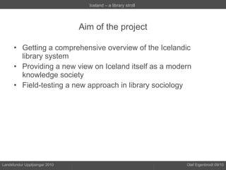 Iceland – A Library Stroll Landsfundur Upplýsingar | PPT