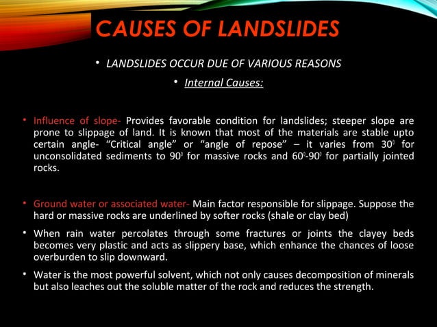 Landslide | PPT | Geology | Science