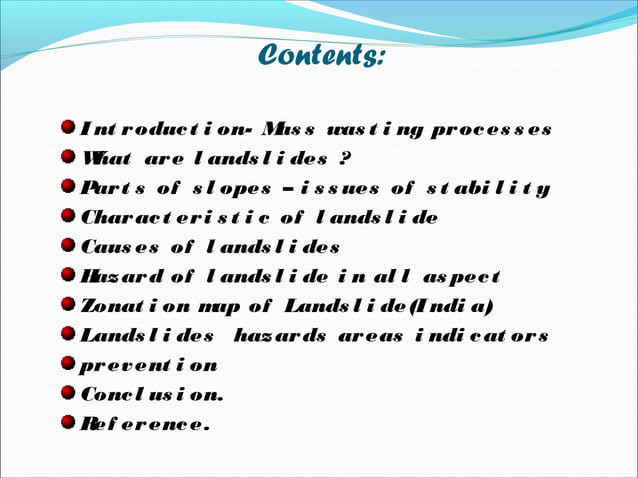 Landslide causes, effects, controls | PPT | Geology | Science