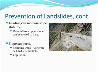 Landslide causes, effects, controls | PPT