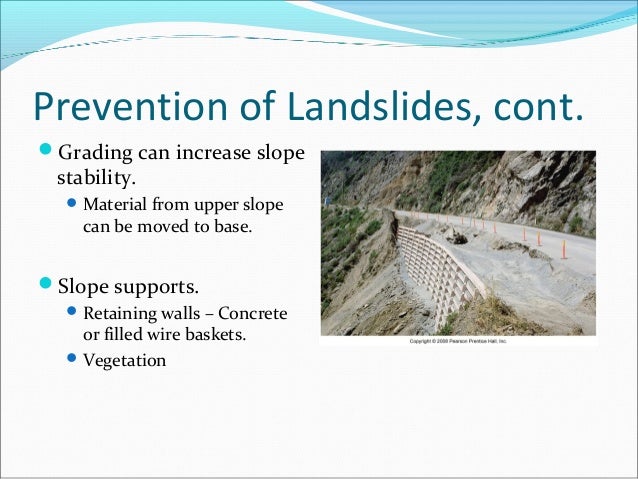 Landslide causes, effects, controls