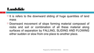 Land slide | PPT | Geology | Science