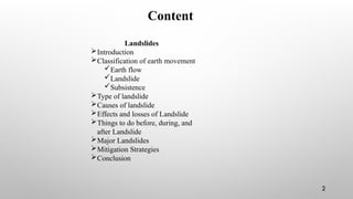 Landslide (Geography, Geoinformatics and Remote Sensing) | PPT