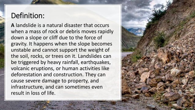 Landslide ,cause, impact as natural hazards and control.pptx