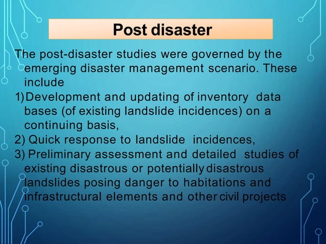 Landslide disaster management | PPTX | Civil Engineering Industry | Industries
