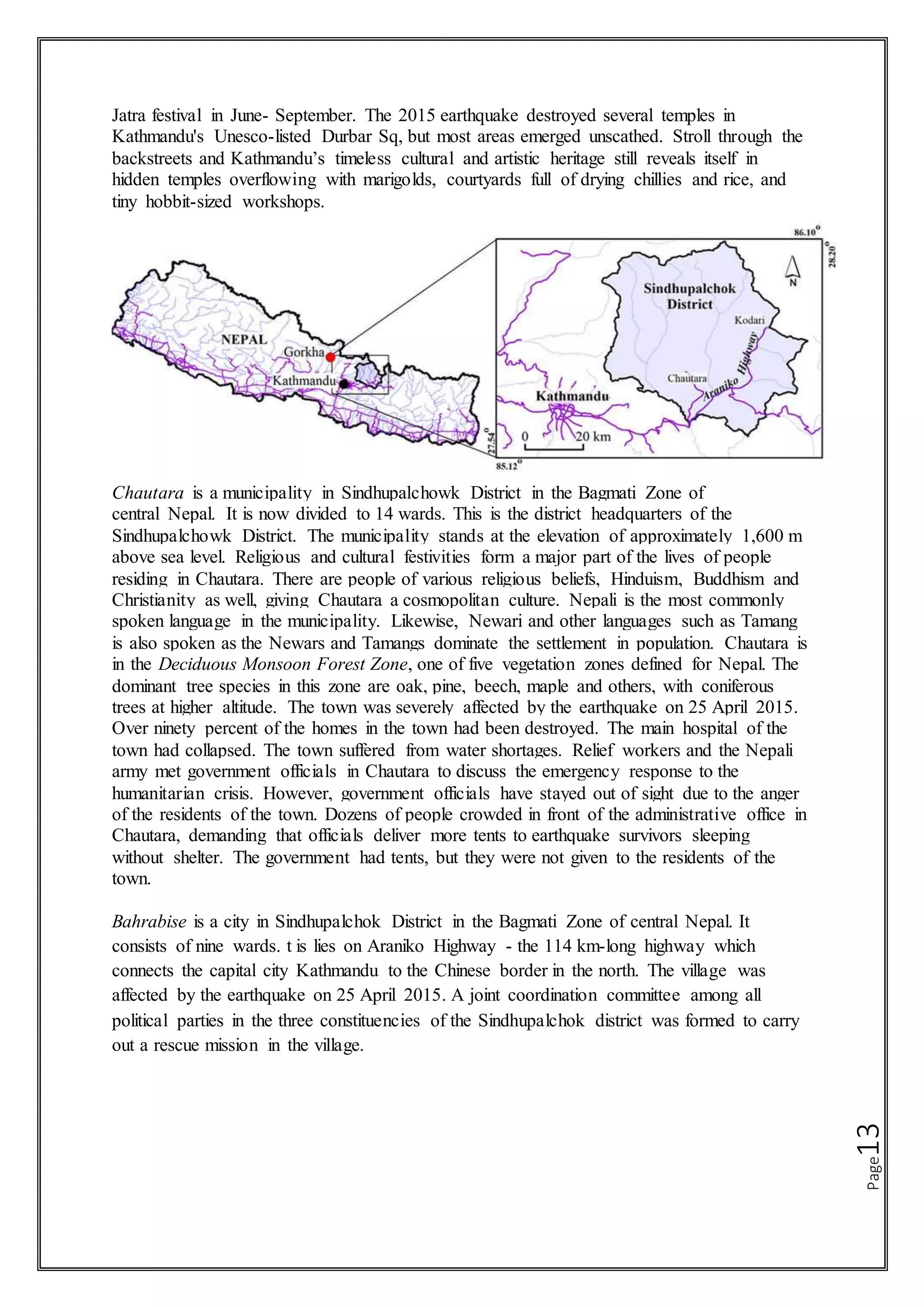 Disaster Prevention & Preparedness: Landslide in Nepal | DOCX