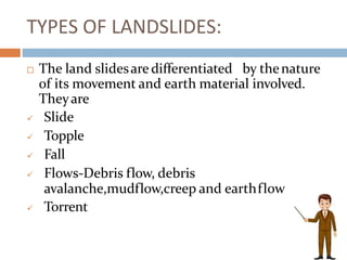 Landslides | PPTX | Geography | Science