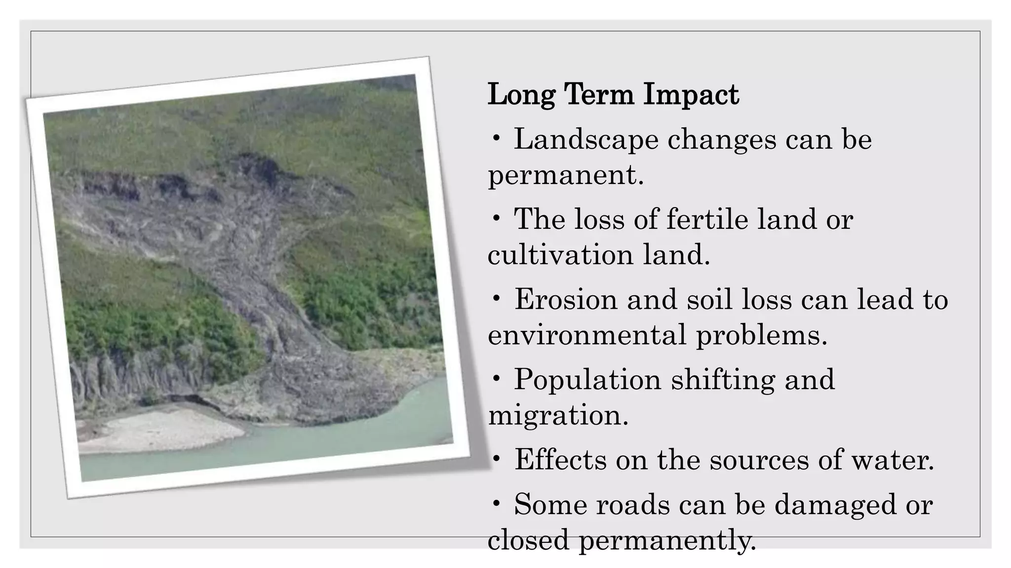 Landslides Presentation , it's causes, it's Effects,it's mitigation | PPTX