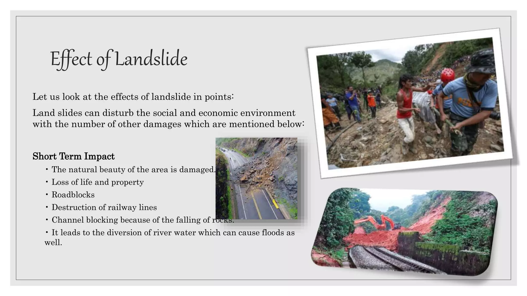 Landslides Presentation , it's causes, it's Effects,it's mitigation | PPTX