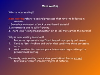 LANDSLIDES- mass wasting- slides- creep.ppt