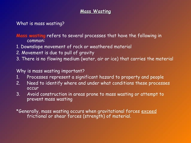 LANDSLIDES- mass wasting- slides- creep.ppt