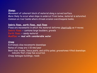 LANDSLIDES- mass wasting- slides- creep.ppt