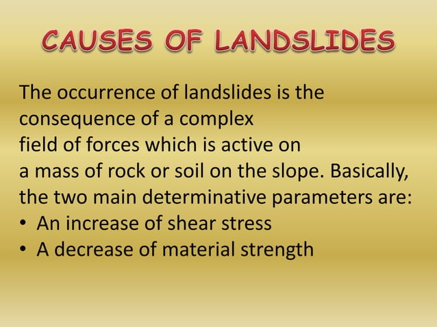 ppt on Landslides | PPTX | Geology | Science