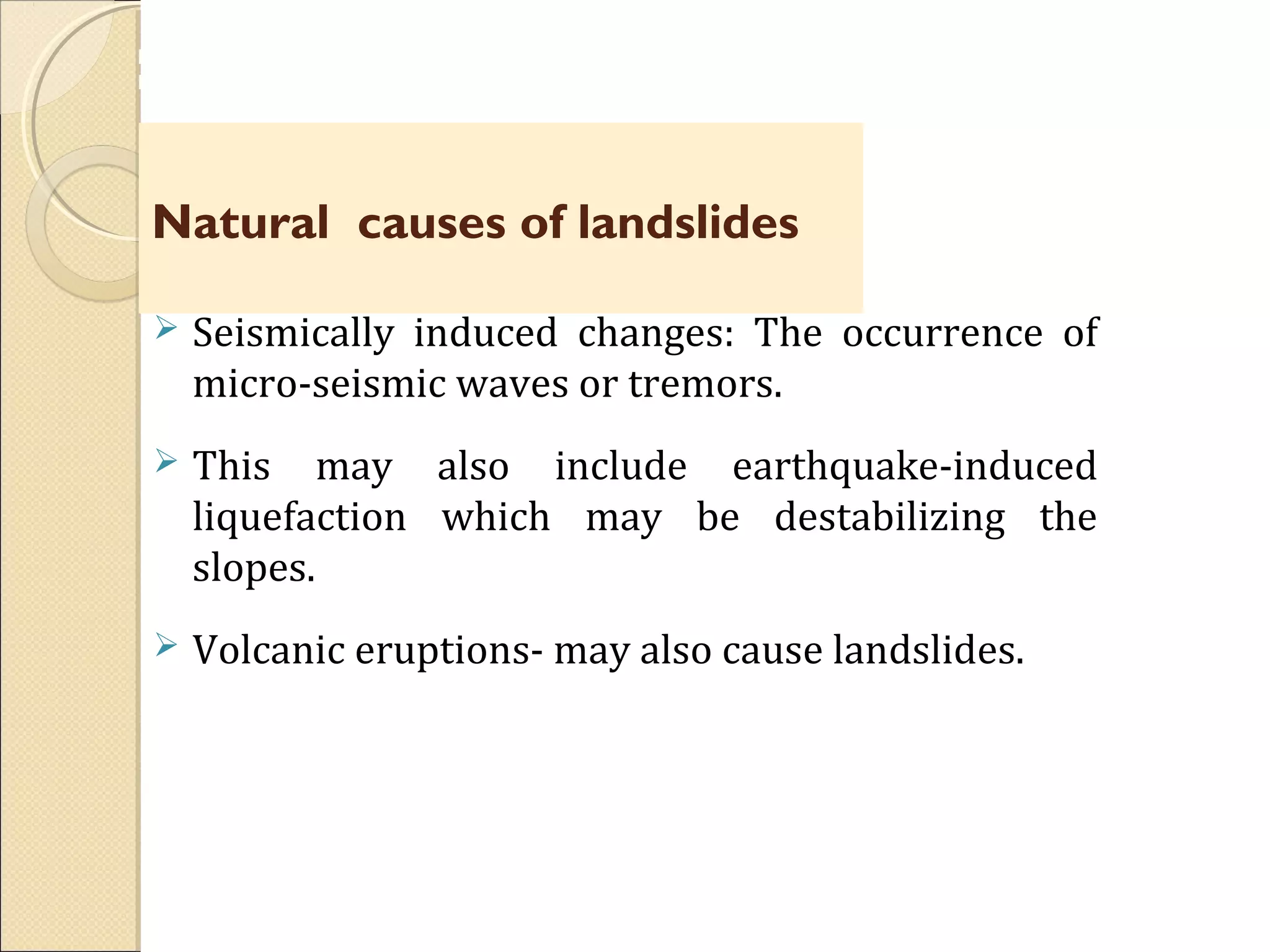 Landslides and their controls | PPT