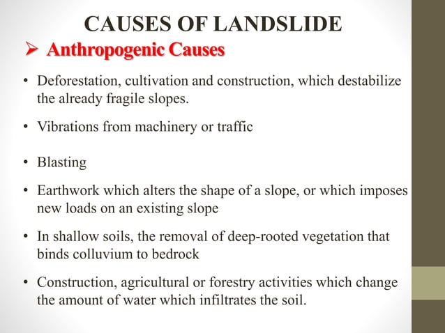 Landslides Causes and Prevention ppt | PPTX